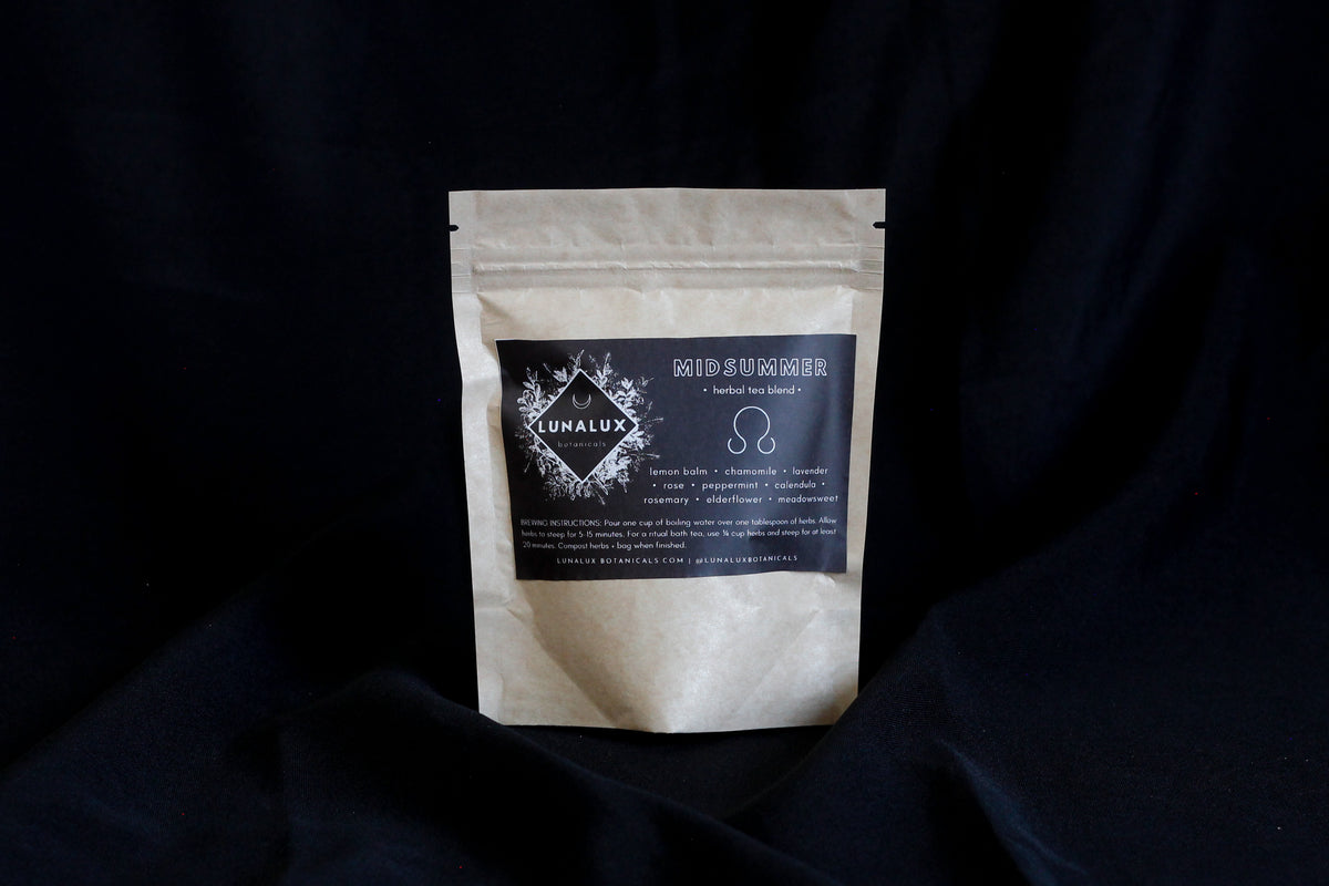 MIDSUMMER // Summer Floral + Mint Herbal Tea – Lunalux Botanicals